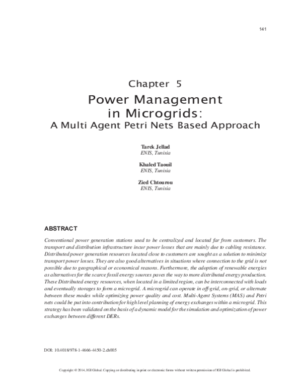 (PDF) Power Management in Microgrids