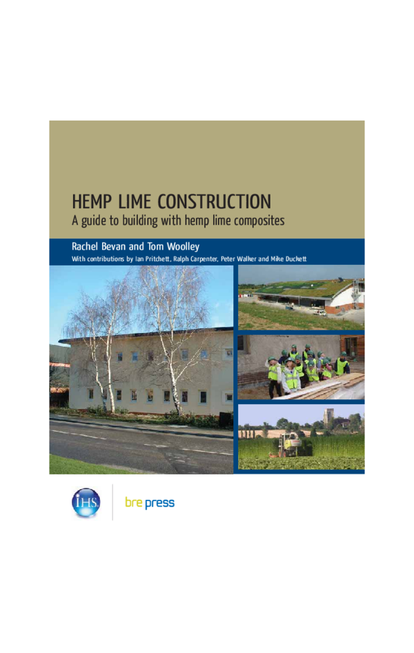 (PDF) Hemp Lime Construction: a guide to building with hemp lime composites