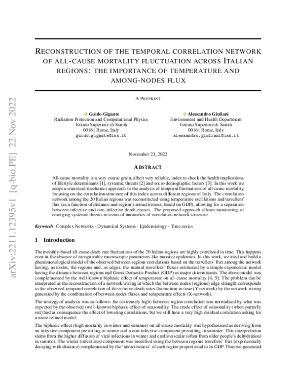 Pdf Reconstruction Of The Temporal Correlation Network Of All Cause