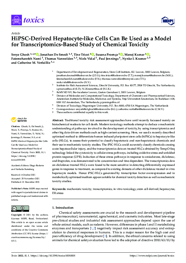 (PDF) HiPSC-Derived Hepatocyte-like Cells Can Be Used as a Model for Transcriptomics-Based Study ...