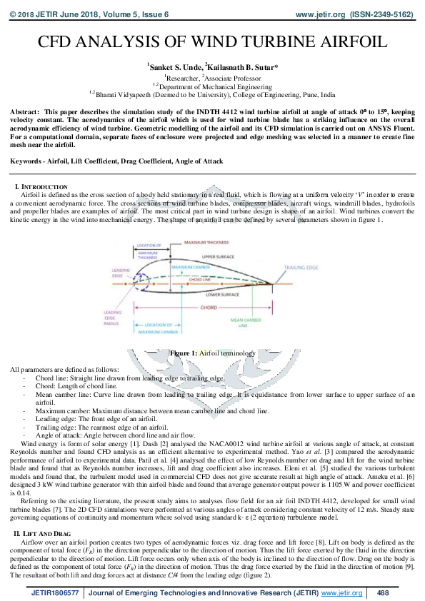 (PDF) CFD Analysis of Wind Turbine Airfoil