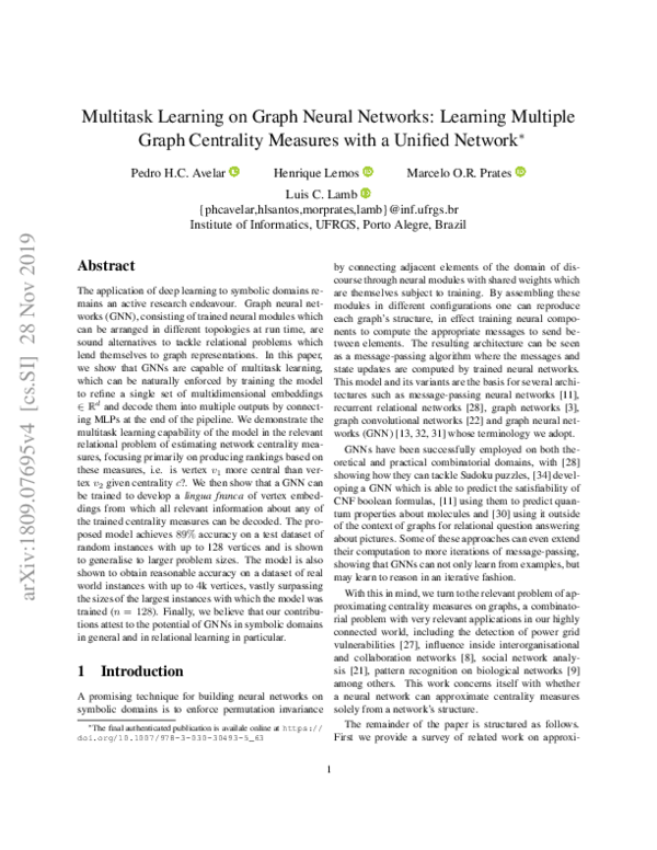 (PDF) Multitask Learning on Graph Neural Networks: Learning Multiple ...