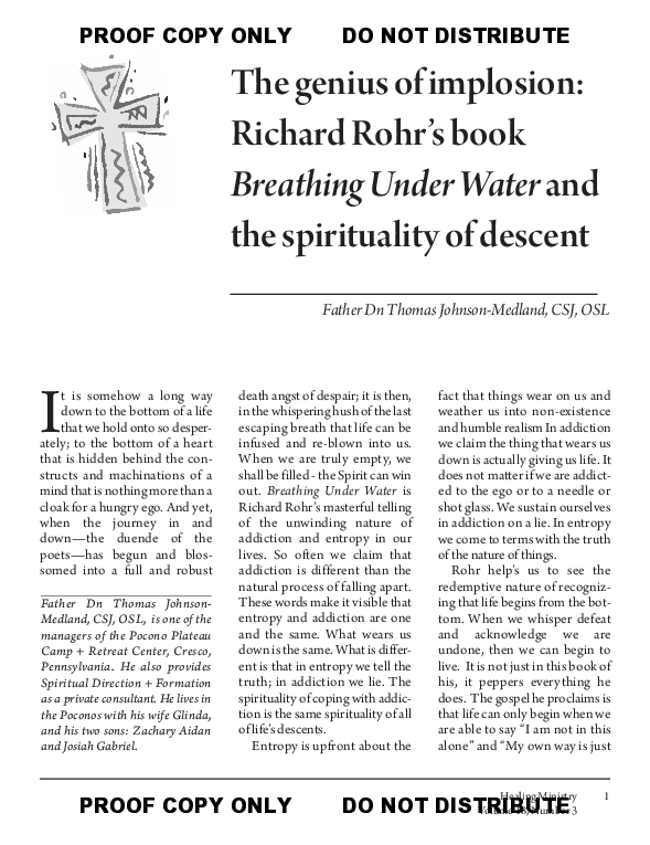 (PDF) Genius of Implosion - A Review of Father Richard Rohr's Book