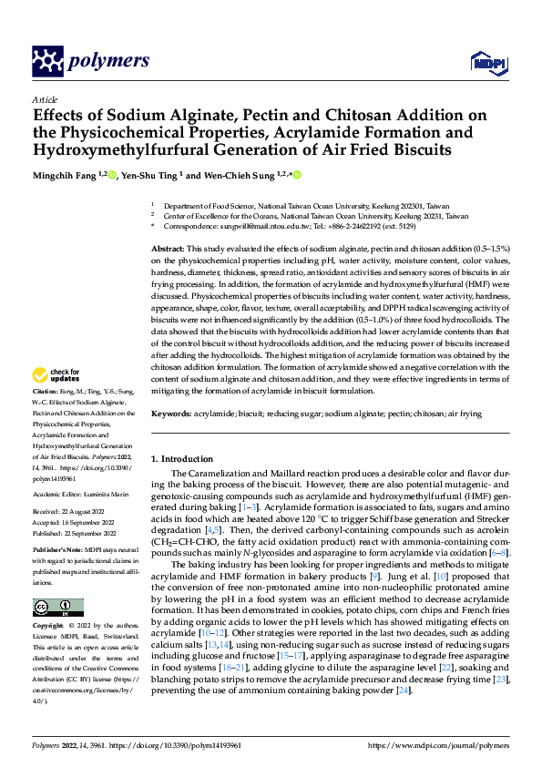 (PDF) Effects of Sodium Alginate, Pectin and Chitosan Addition on the Physicochemical Properties ...