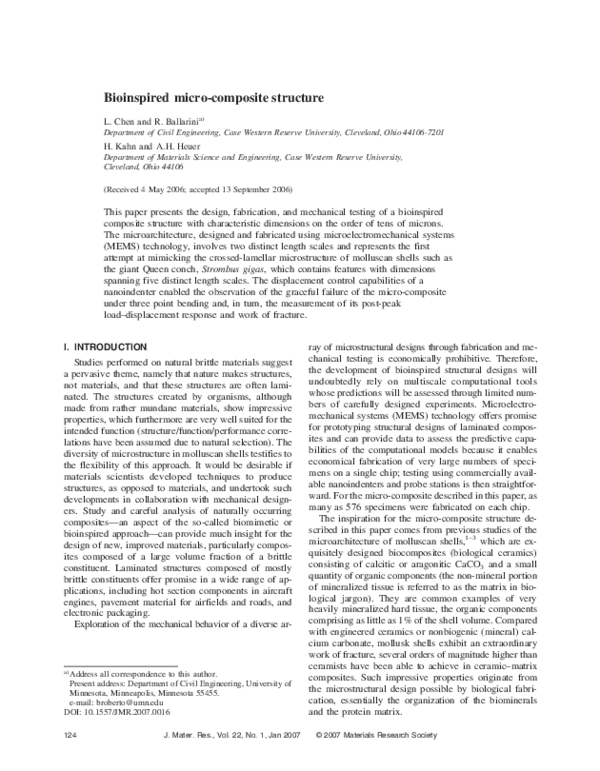 (PDF) Bioinspired micro-composite structure