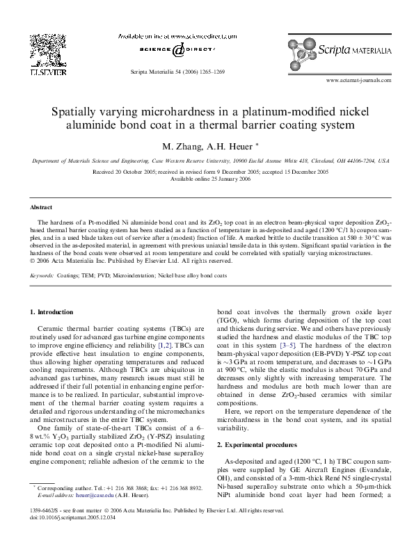 (PDF) Spatially varying microhardness in a platinum-modified nickel ...