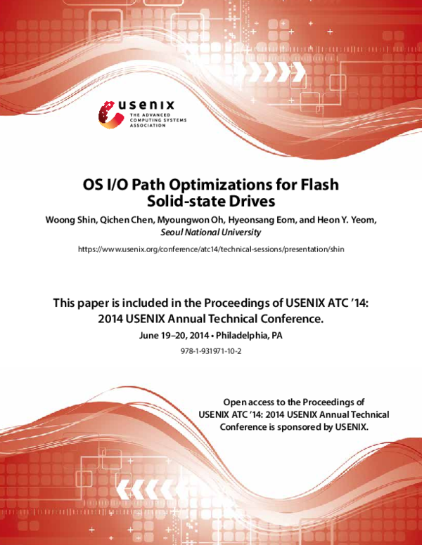 (PDF) OS I/O path optimizations for flash solid-state drives