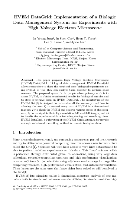 (PDF) HVEM DataGrid: Implementation of a Biologic Data Management ...