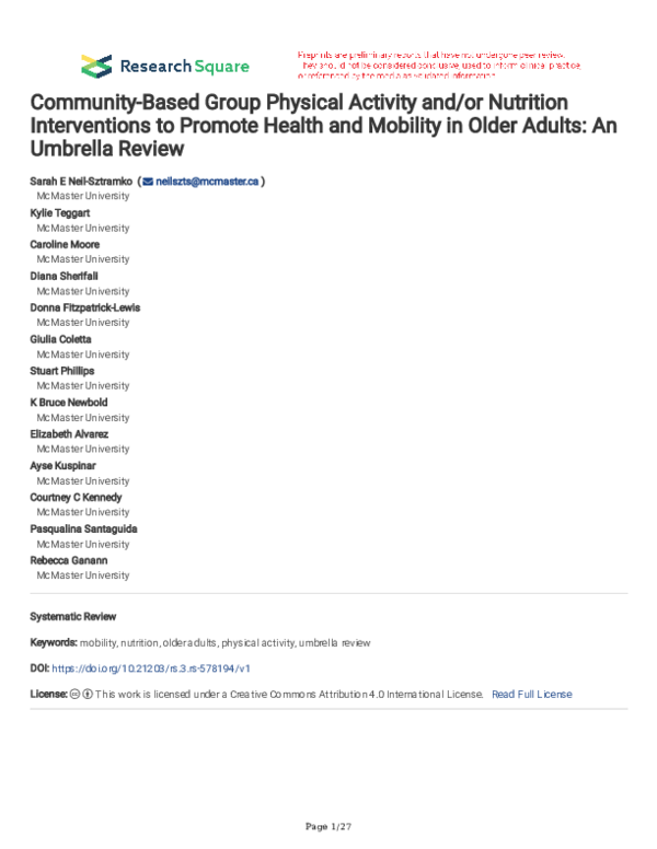 (PDF) Community-Based Group Physical Activity and/or Nutrition Interventions to Promote Health ...