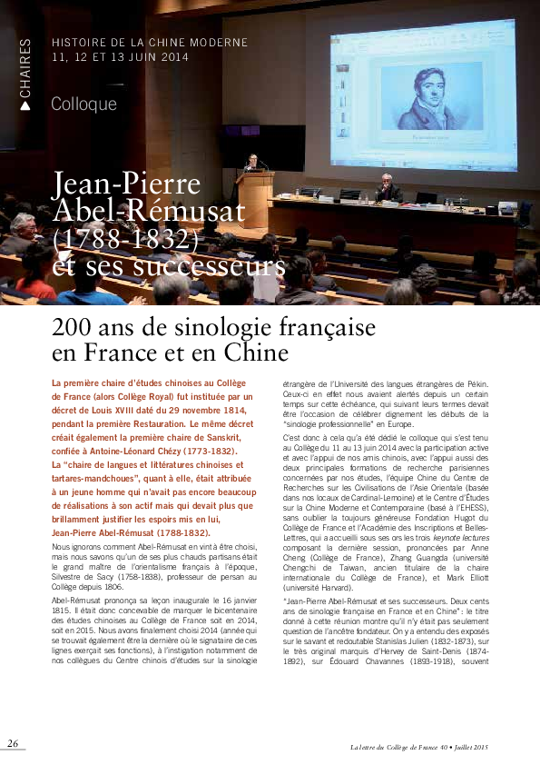 (PDF) Jean-Pierre Abel-Rémusat (1788-1832) et ses successeurs