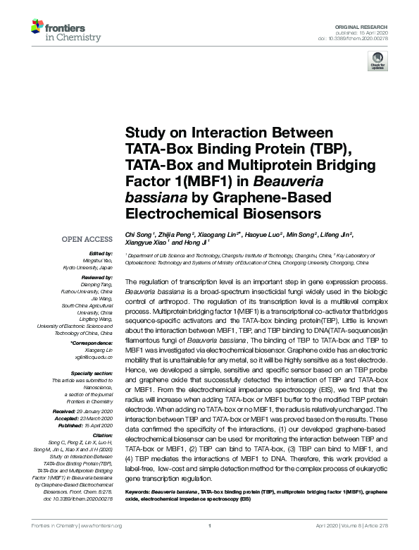 (PDF) Study on Interaction Between TATA-Box Binding Protein (TBP), TATA ...