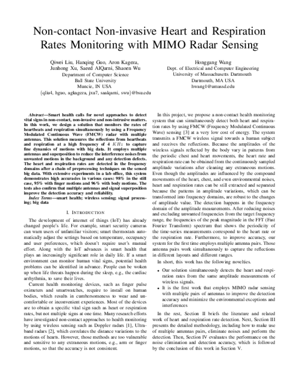 (PDF) Non-Contact Non-Invasive Heart and Respiration Rates Monitoring ...