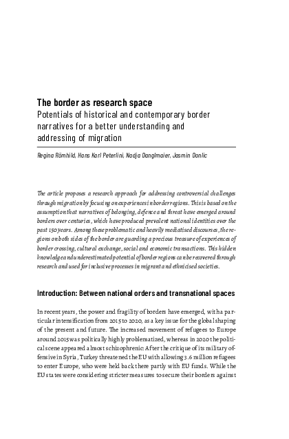 (PDF) The border as research space