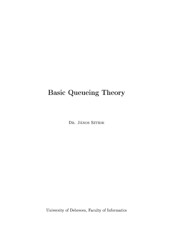 (PDF) Queueing Systems Volume 1: Theory | L. Kleinrock - Academia.edu