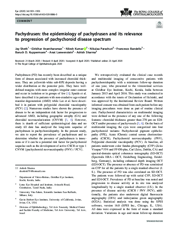 (PDF) Pachydrusen: the epidemiology of pachydrusen and its relevance to ...