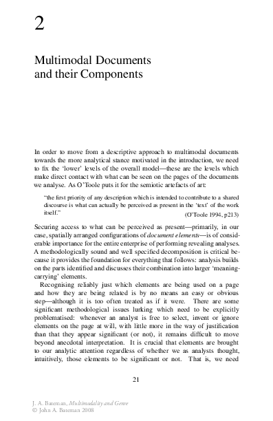 (PDF) Multimodal Documents and their Components