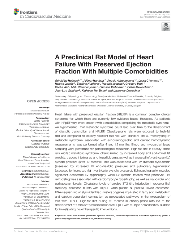 (PDF) A Preclinical Rat Model of Heart Failure With Preserved Ejection ...