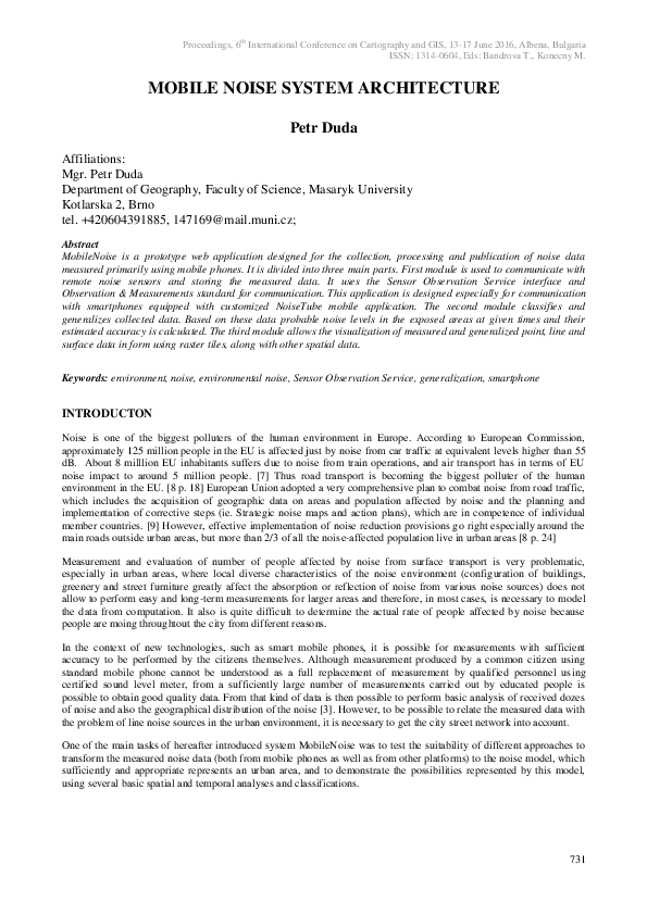(PDF) Mobile Noise System Architecture