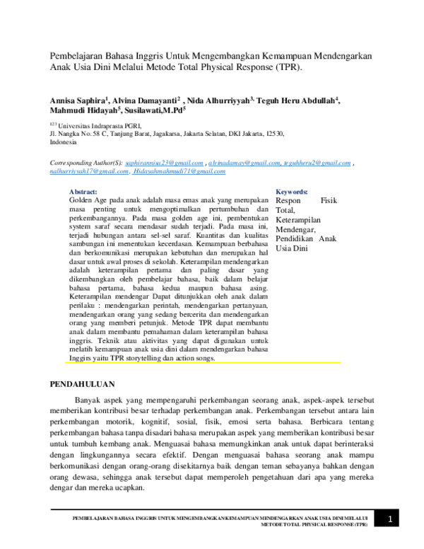(PDF) Pembelajaran Bahasa Inggris Untuk Mengembangkan Kemampuan ...