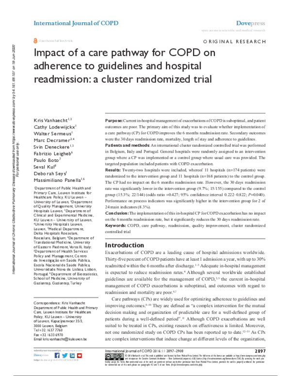 (PDF) Impact of a care pathway for COPD on adherence to guidelines and ...