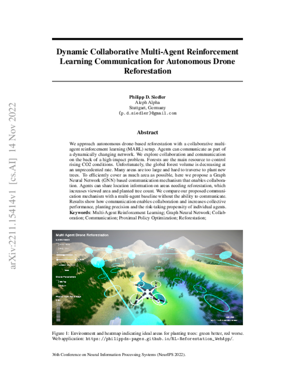 Pdf Dynamic Collaborative Multi Agent Reinforcement Learning Communication For Autonomous