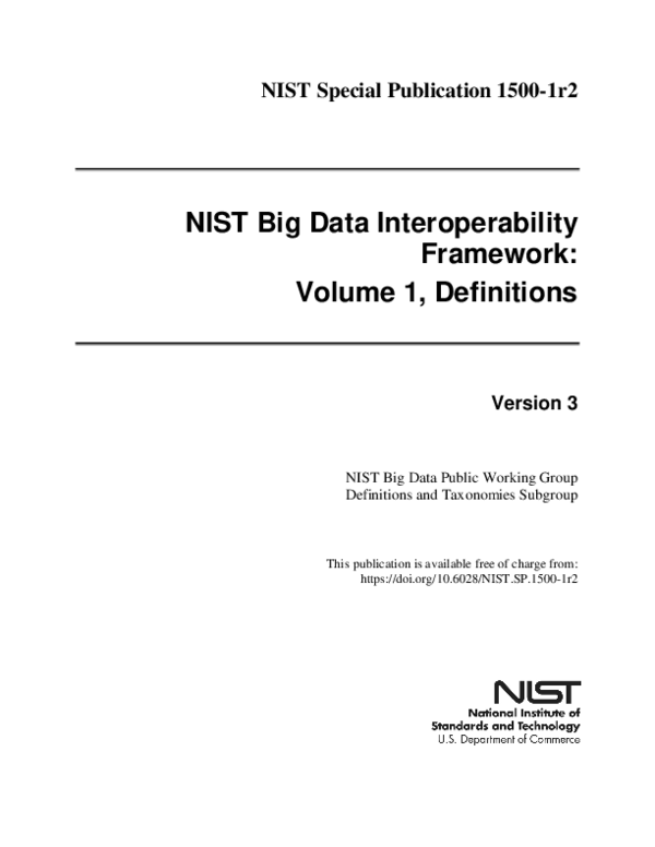 (PDF) NIST-Big DATA Framework-1