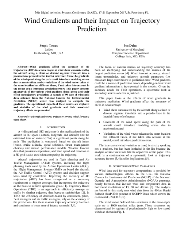(PDF) Wind gradients and their impact on trajectory prediction