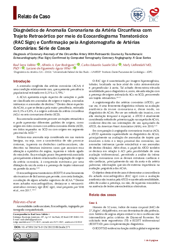 (PDF) Diagnosis of Coronary Anomaly of the Circumflex Artery With ...