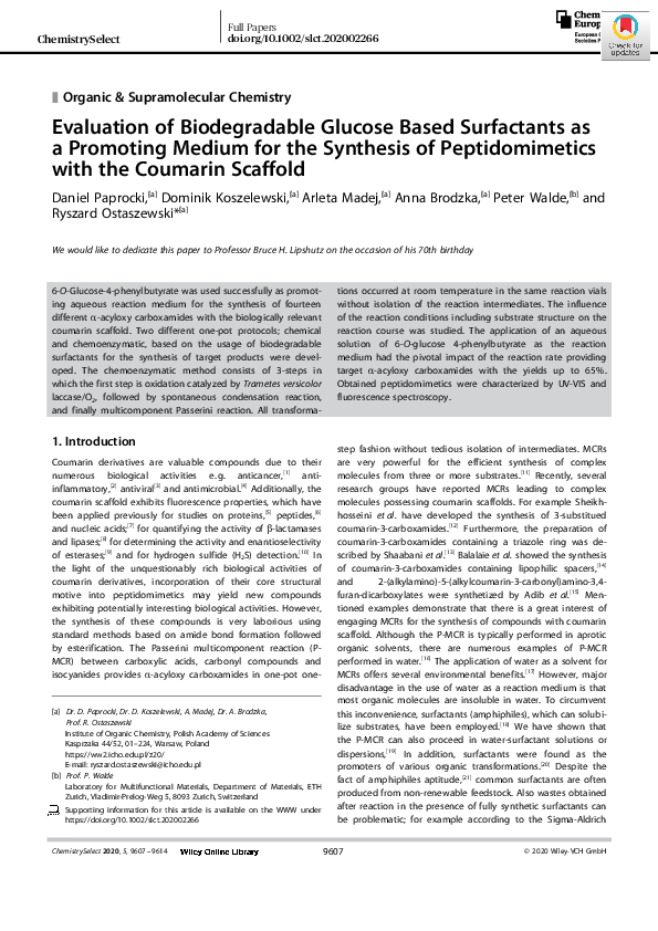(PDF) Evaluation of Biodegradable Glucose Based Surfactants as a ...