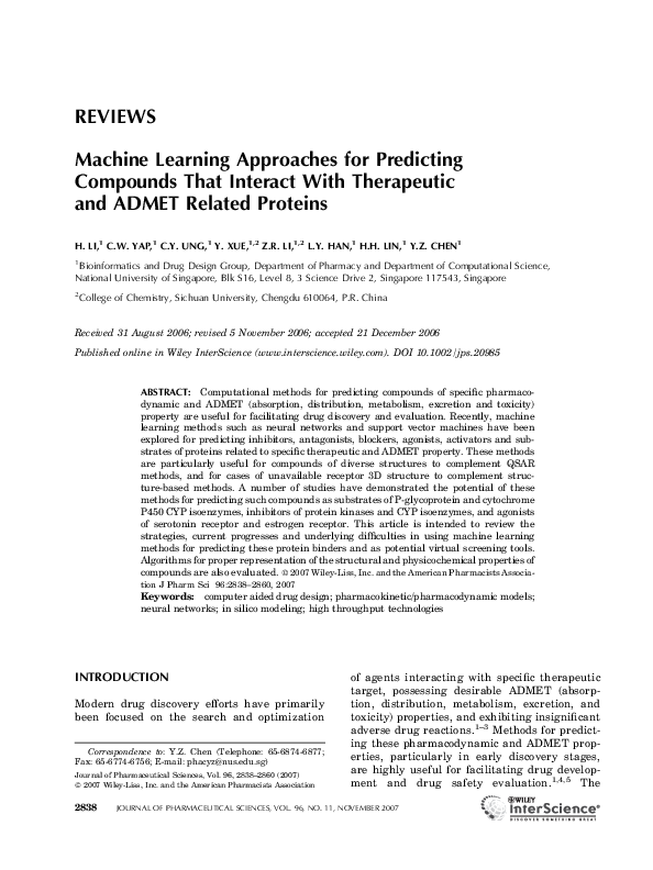(PDF) Machine learning approaches for predicting compounds that ...