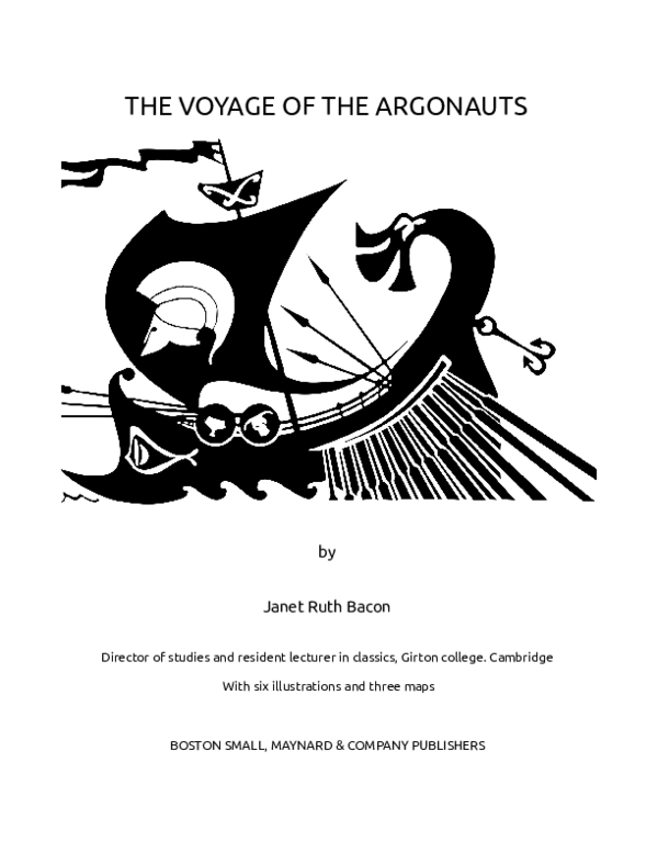 (PDF) The voyage of the Argonauts by Janet Ruth Bacon