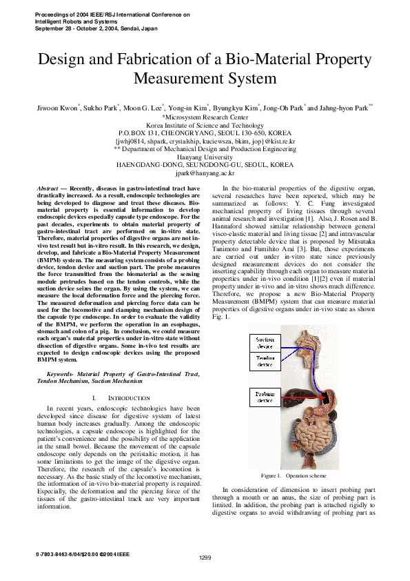 (PDF) Design and fabrication of a bio-material property measurement system