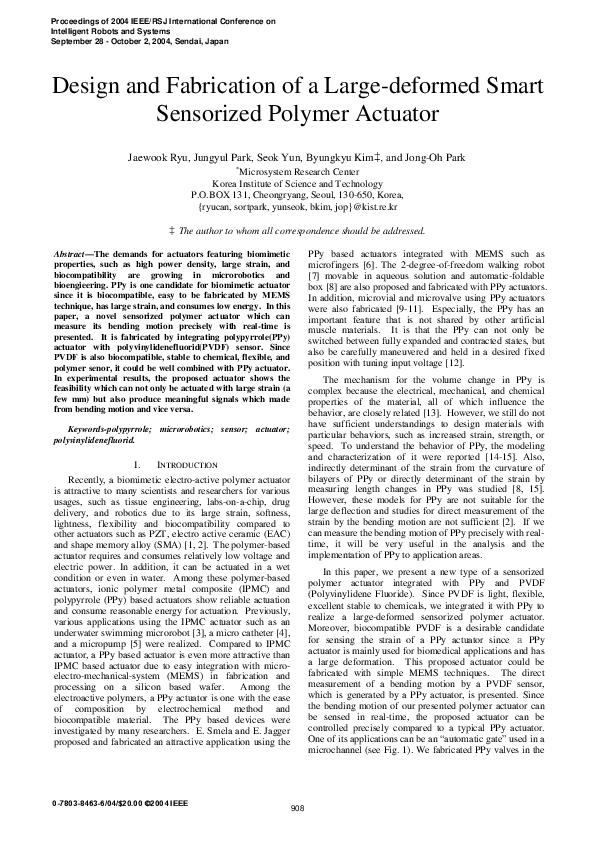 (PDF) Design and fabrication of a large-deformed smart sensorized ...