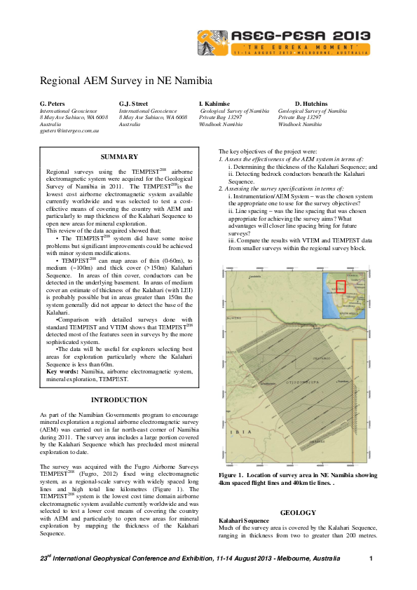 (PDF) Regional AEM Surveys for Namibian Government