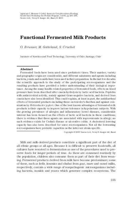 (PDF) Functional Fermented Milk Products