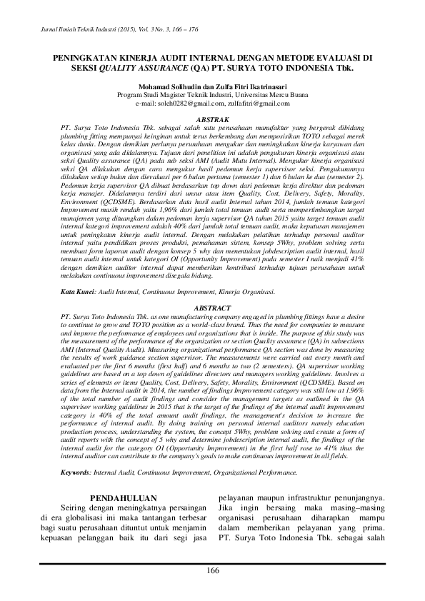 (PDF) PENINGKATAN KINERJA AUDIT INTERNAL DENGAN METODE EVALUASI DI ...