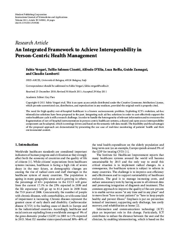 (PDF) An integrated framework to achieve interoperability in person ...