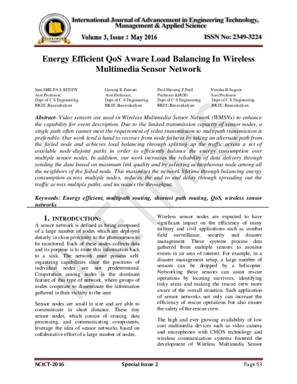 (PDF) Energy Efficient QoS Aware Load Balancing In Wireless Multimedia ... (PDF) Energy Efficient QoS Aware Load Balancing In Wireless Multimedia ...
