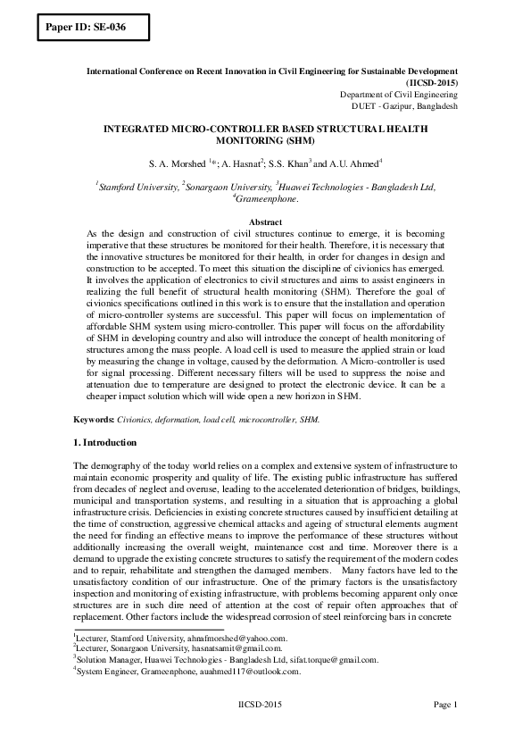 (PDF) C 1 INTEGRATED MICRO CONTROLLER BASED STRUCTURAL HEALTH Final
