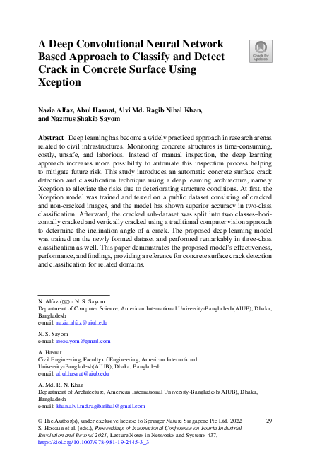 (PDF) C 12 A Deep Convolutional Neural Network Based Approach to Classify and Detect Crack in ...