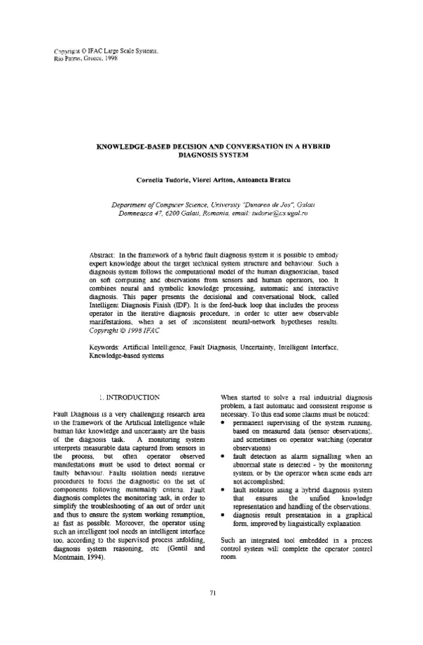(PDF) Knowledge-Based Decision and Conversation in a Hybrid Diagnosis ...
