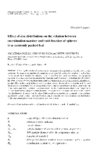 (PDF) Effect of size distribution on the relation between coordination ...