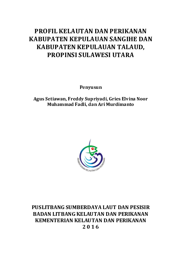 (PDF) Profil Kelautan Dan Perikanan Kabupaten Kepulauan Sangihe Dan ...