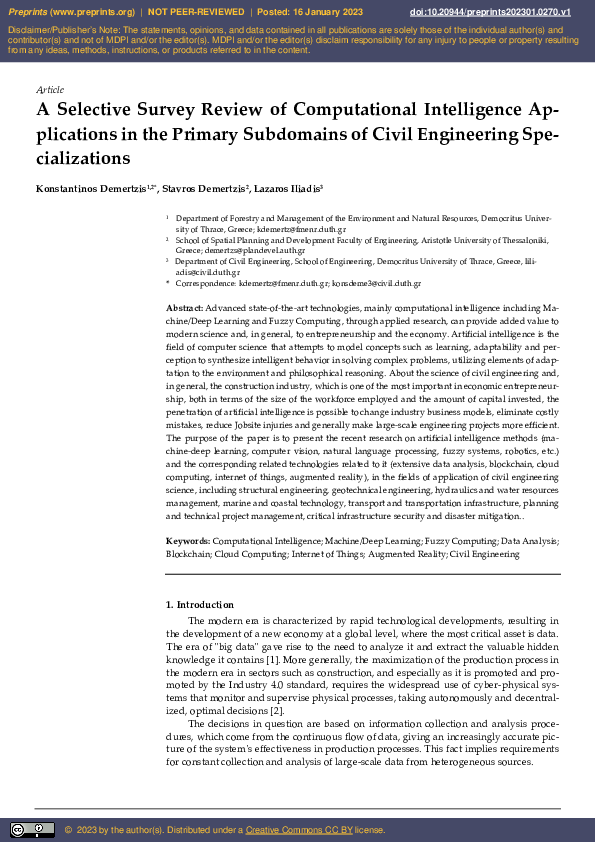 (PDF) A Selective Survey Review of Computational Intelligence ...
