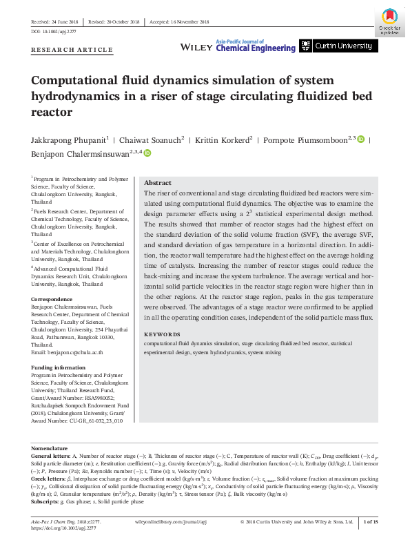 Pdf Computational Fluid Dynamics Simulation Of System Hydrodynamics 7044