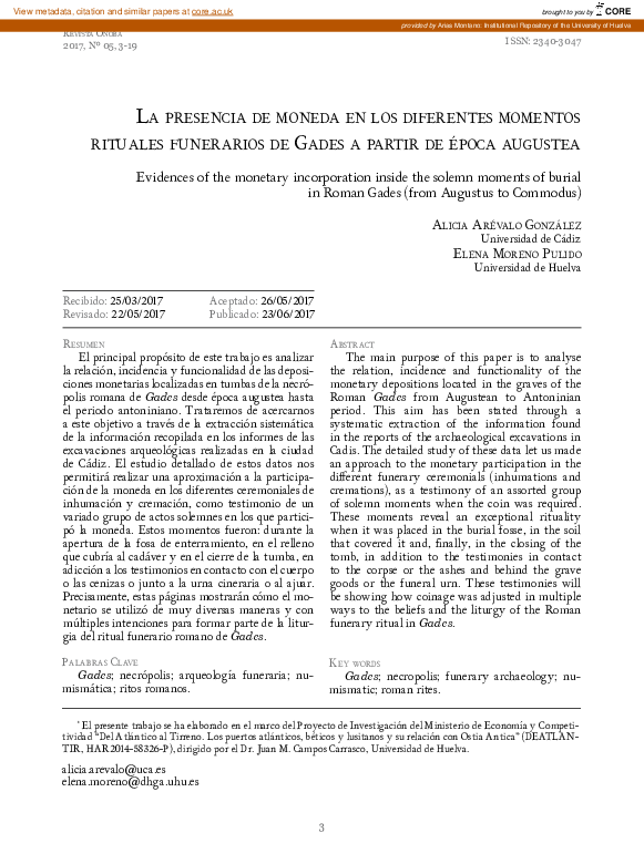 (PDF) Evidences of the monetary incorporation inside the solemn moments ...