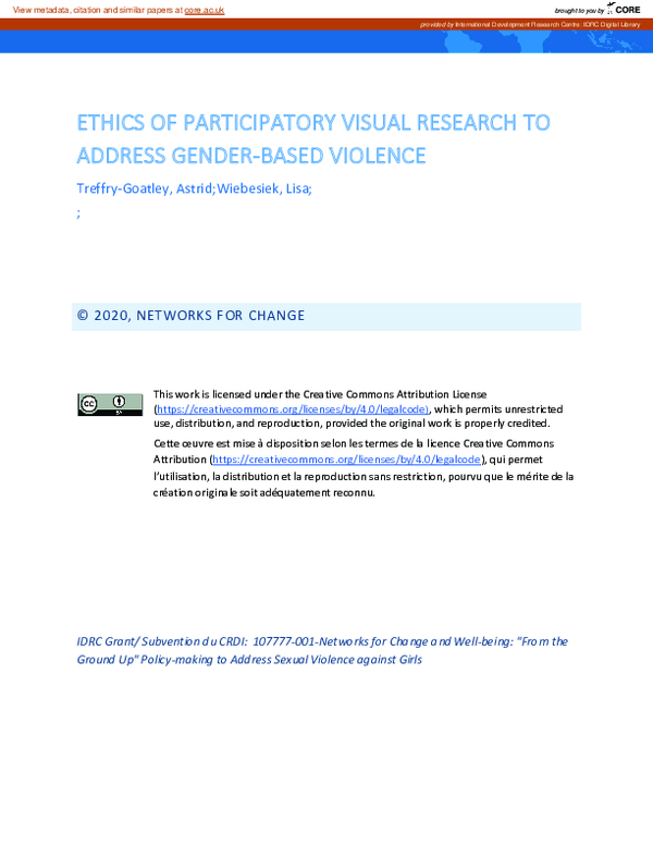 (PDF) Ethics of participatory visual research to address gender-based ...