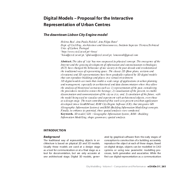 (PDF) Digital Models – Proposal for the Interactive Representation of ...