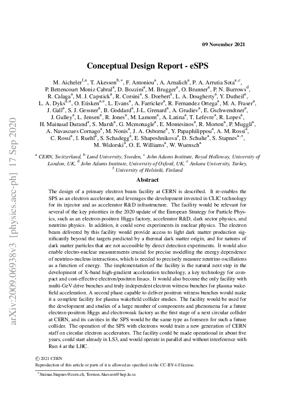 (PDF) Conceptual Design Report -- eSPS