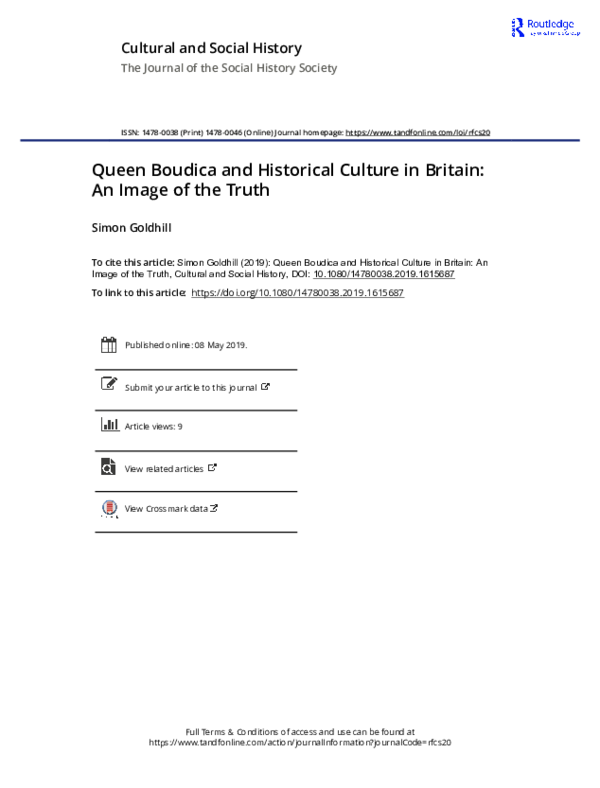 (PDF) Queen Boudica and Historical Culture in Britain: An Image of the ...